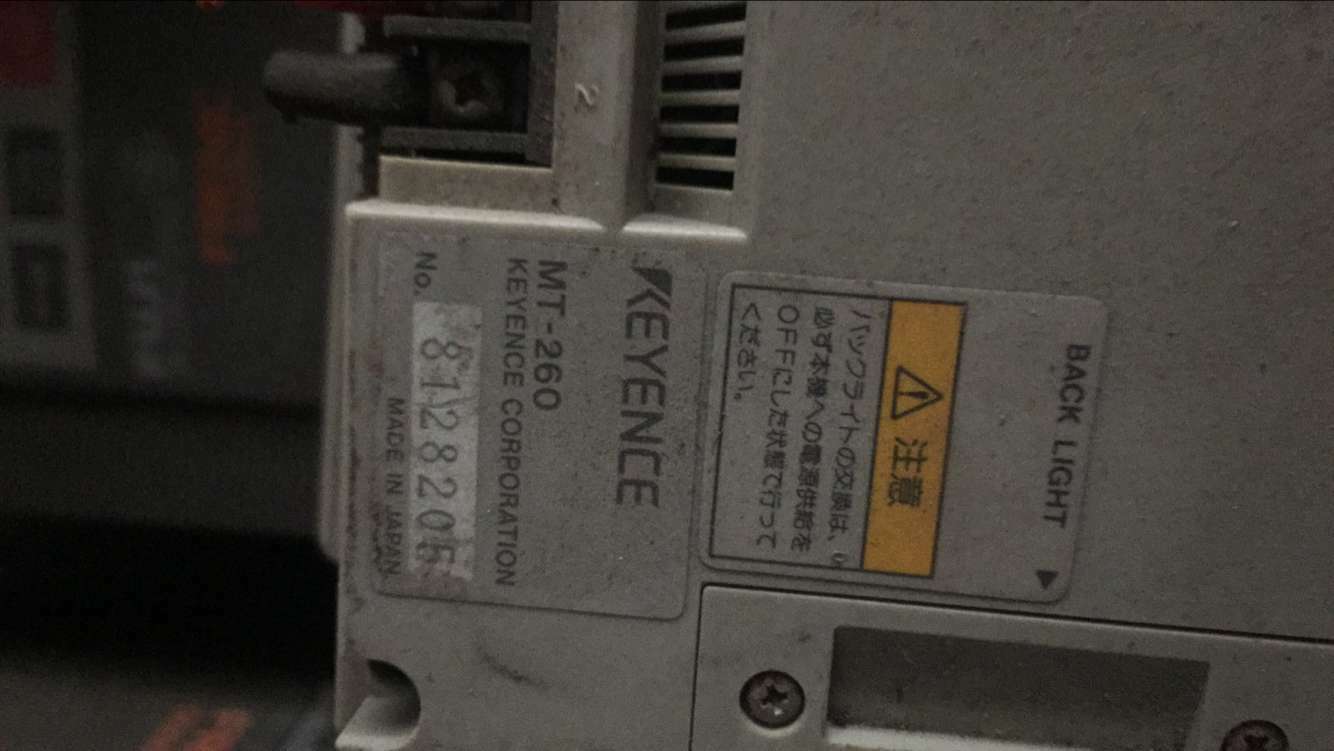 Used Keyence MT-260 Refurbished Panel Ping