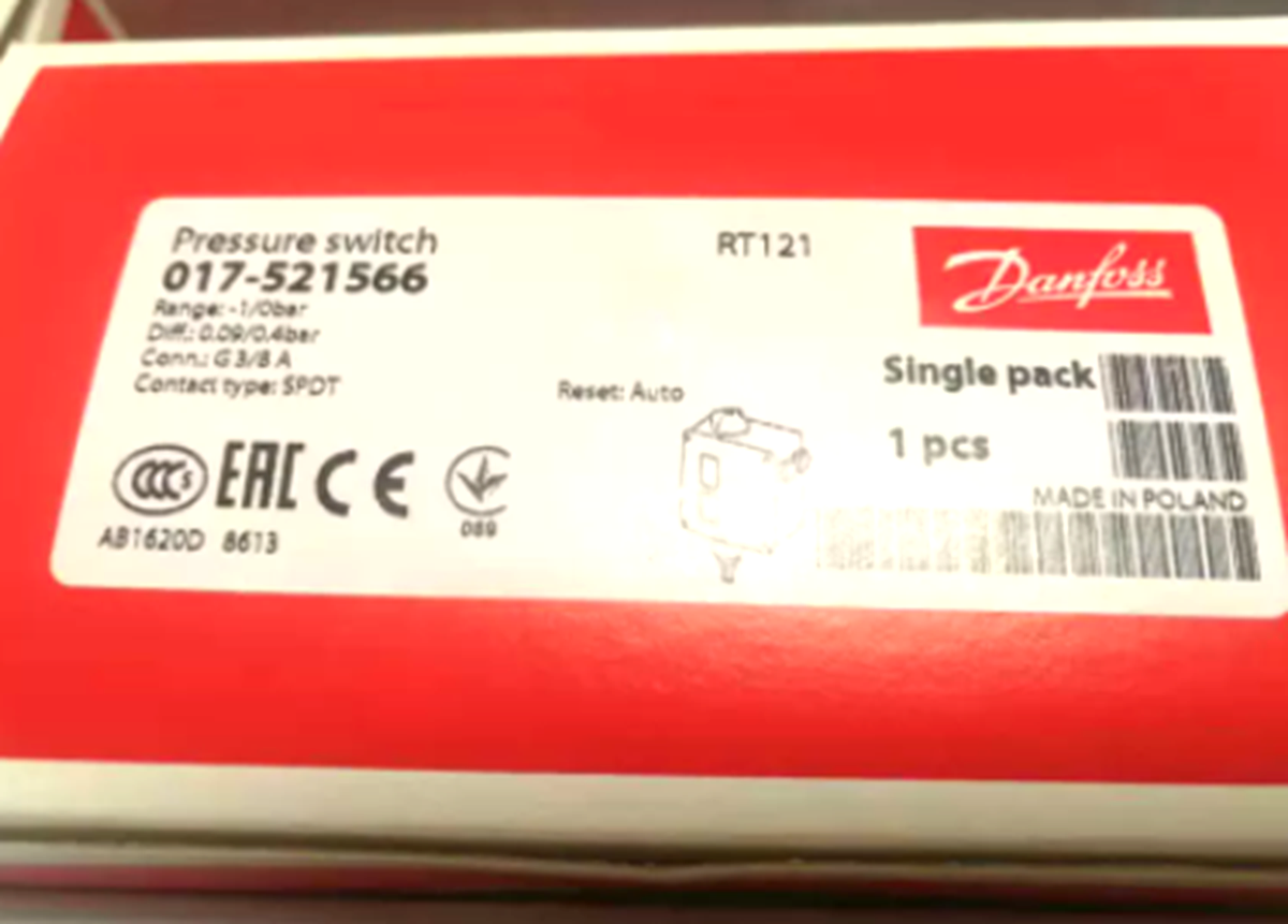 new danfoss 017-521566 pressure switch