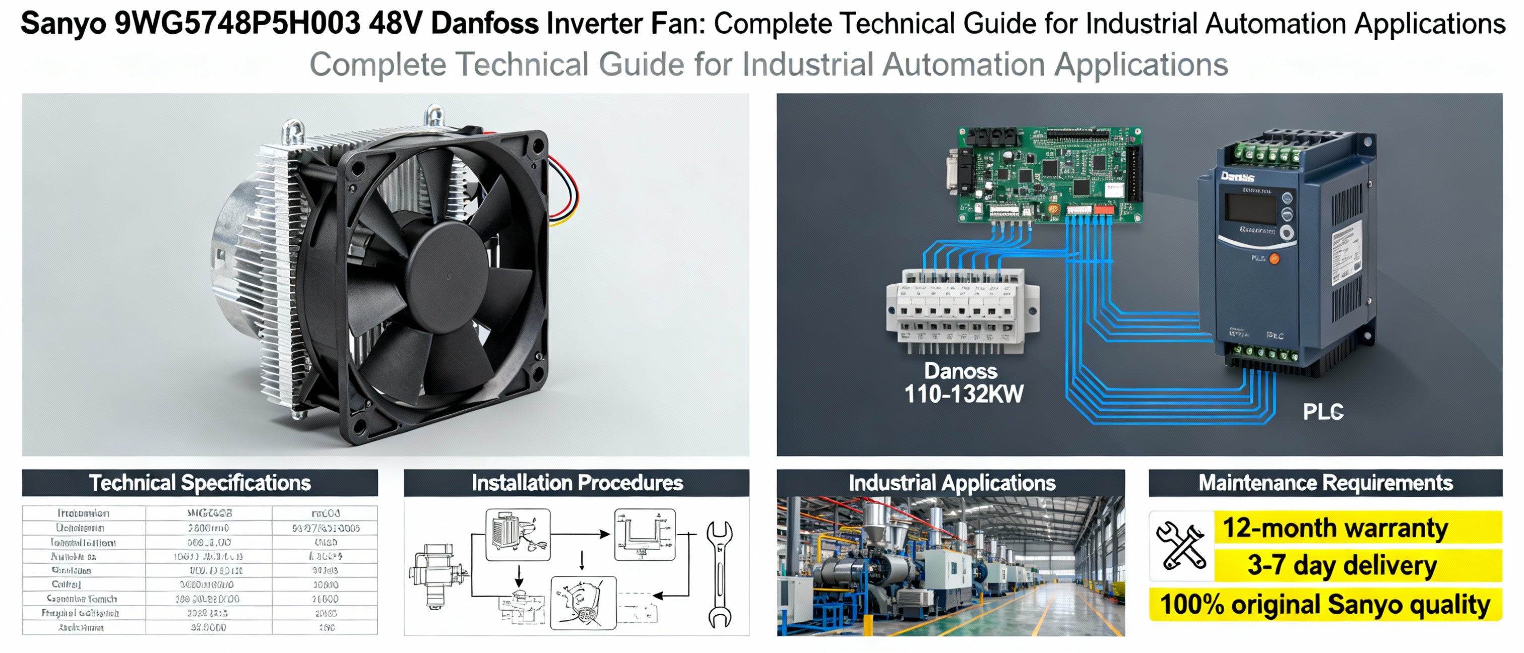 Sanyo 9WG5748P5H003 48V Danfoss Inverter Fan: Complete Technical Guide