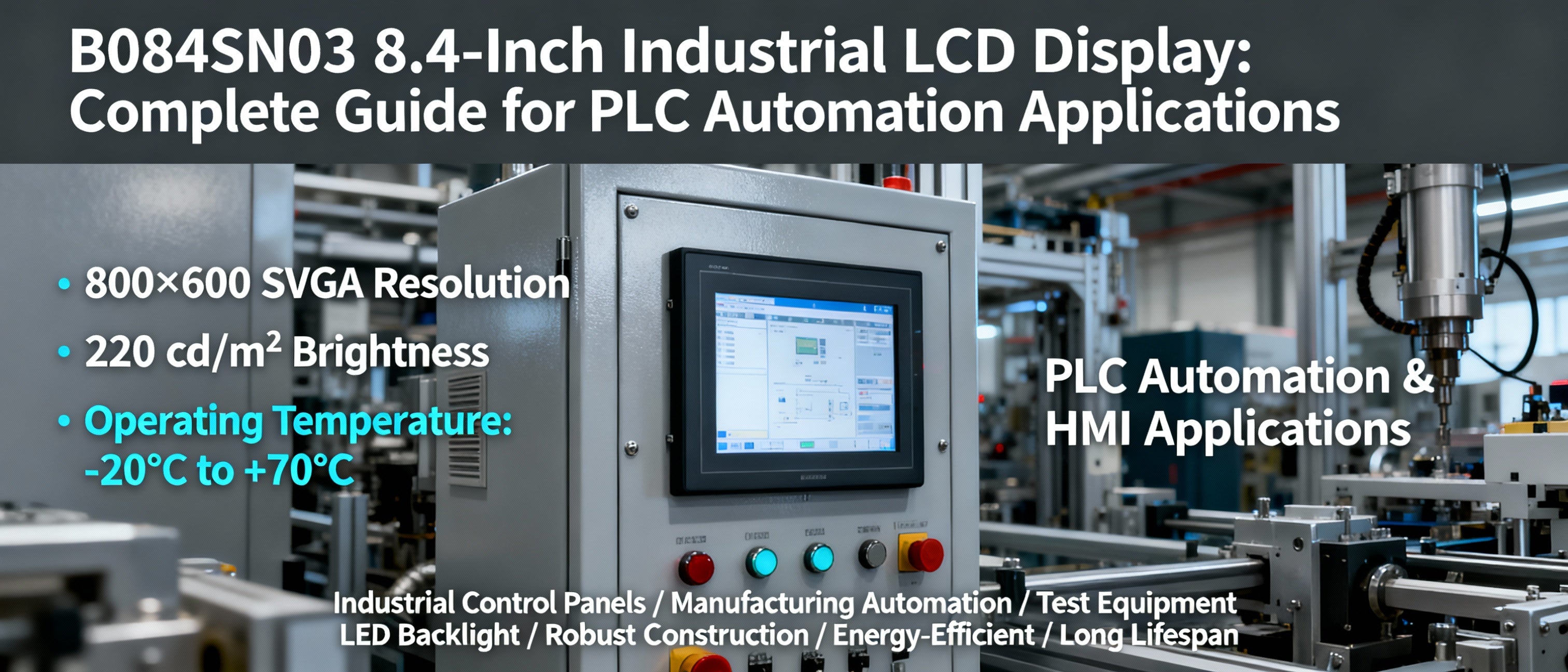 B084SN03 8.4-Inch Industrial LCD Display: Complete Guide for PLC Autom