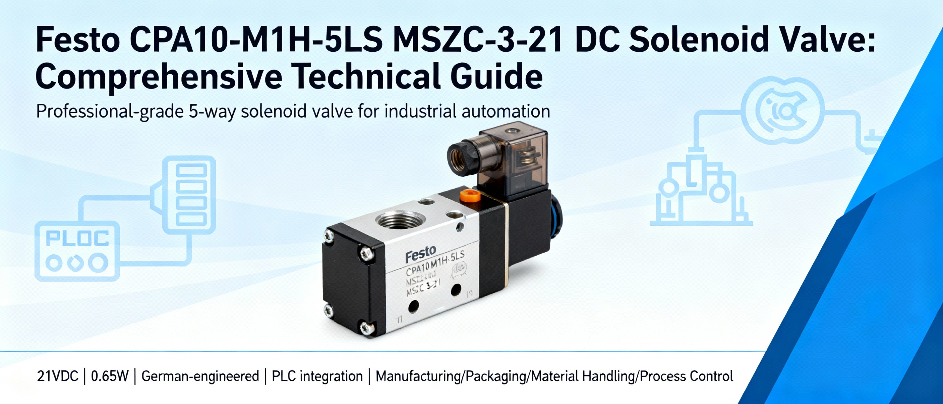 Festo CPA10-M1H-5LS MSZC-3-21 DC Solenoid Valve: Comprehensive Technic