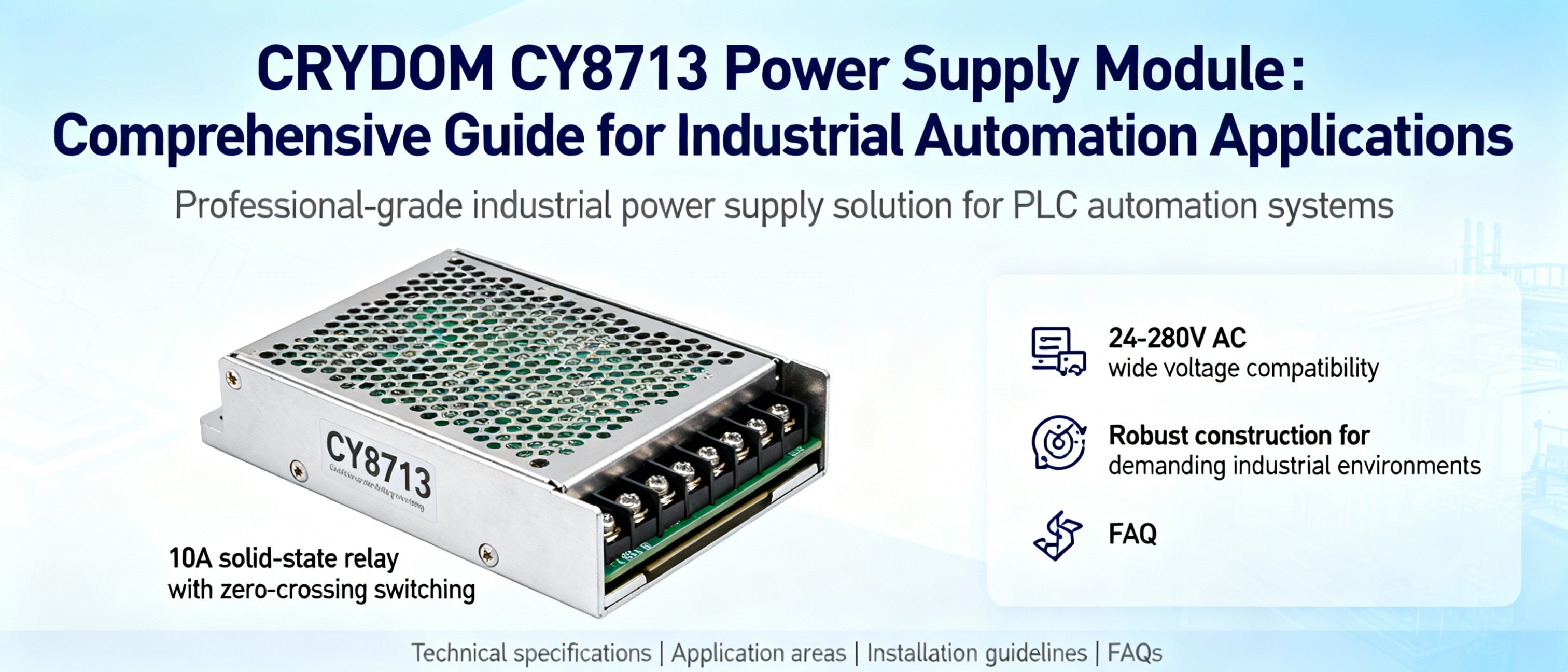 CRYDOM CY8713 Power Supply Module: Comprehensive Guide for Industrial