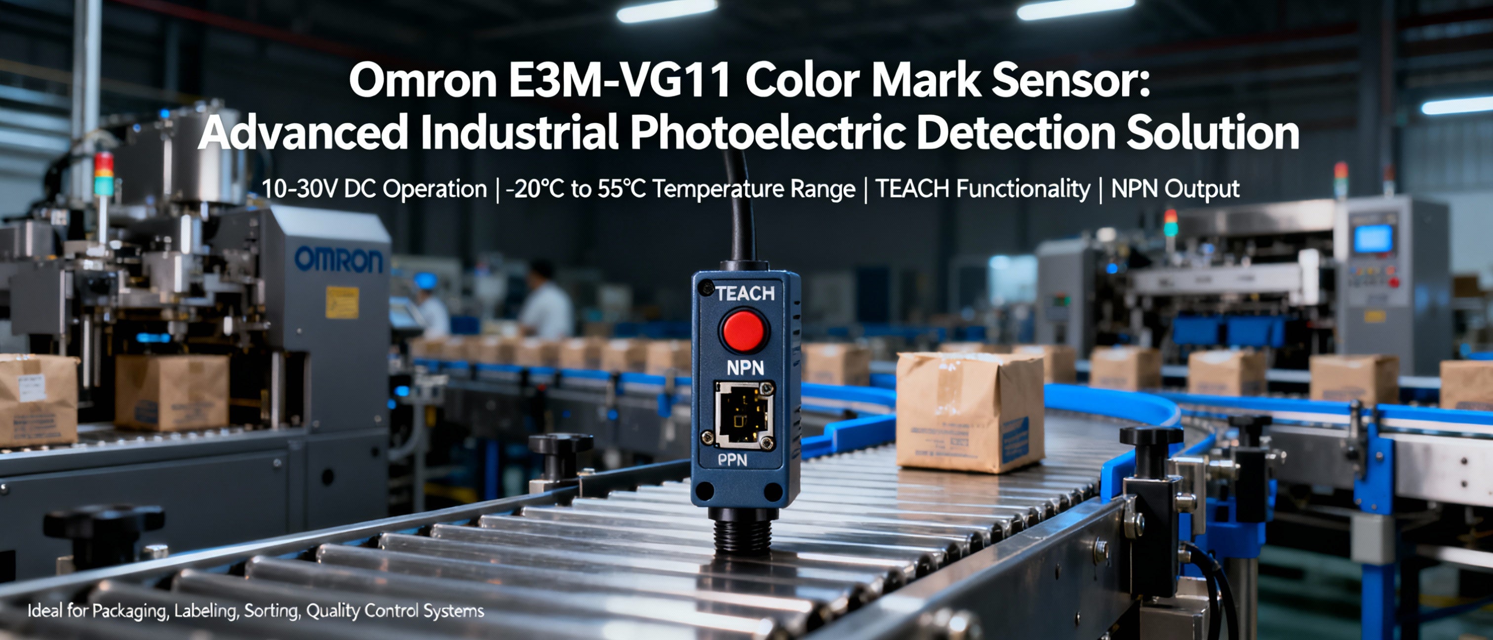 Omron E3M-VG11 Color Mark Sensor: Advanced Industrial Photoelectric De