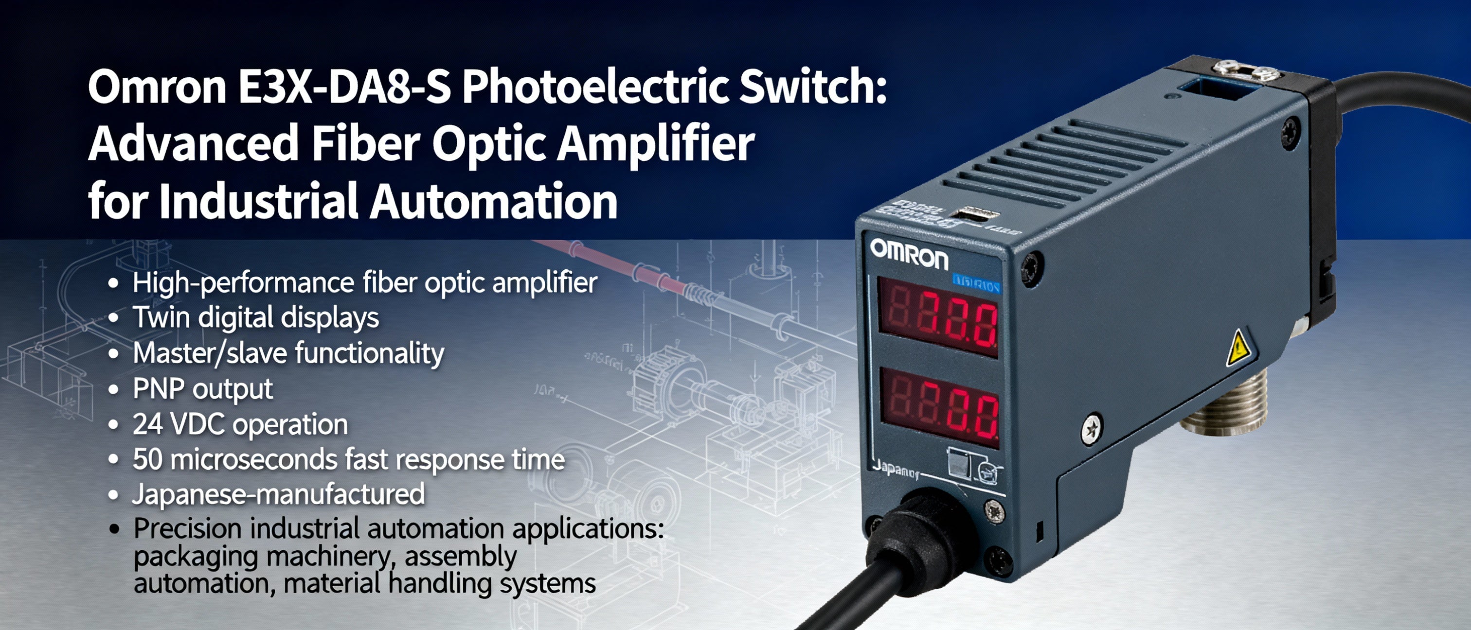 Omron E3X-DA8-S Photoelectric Switch: Advanced Fiber Optic Amplifier f