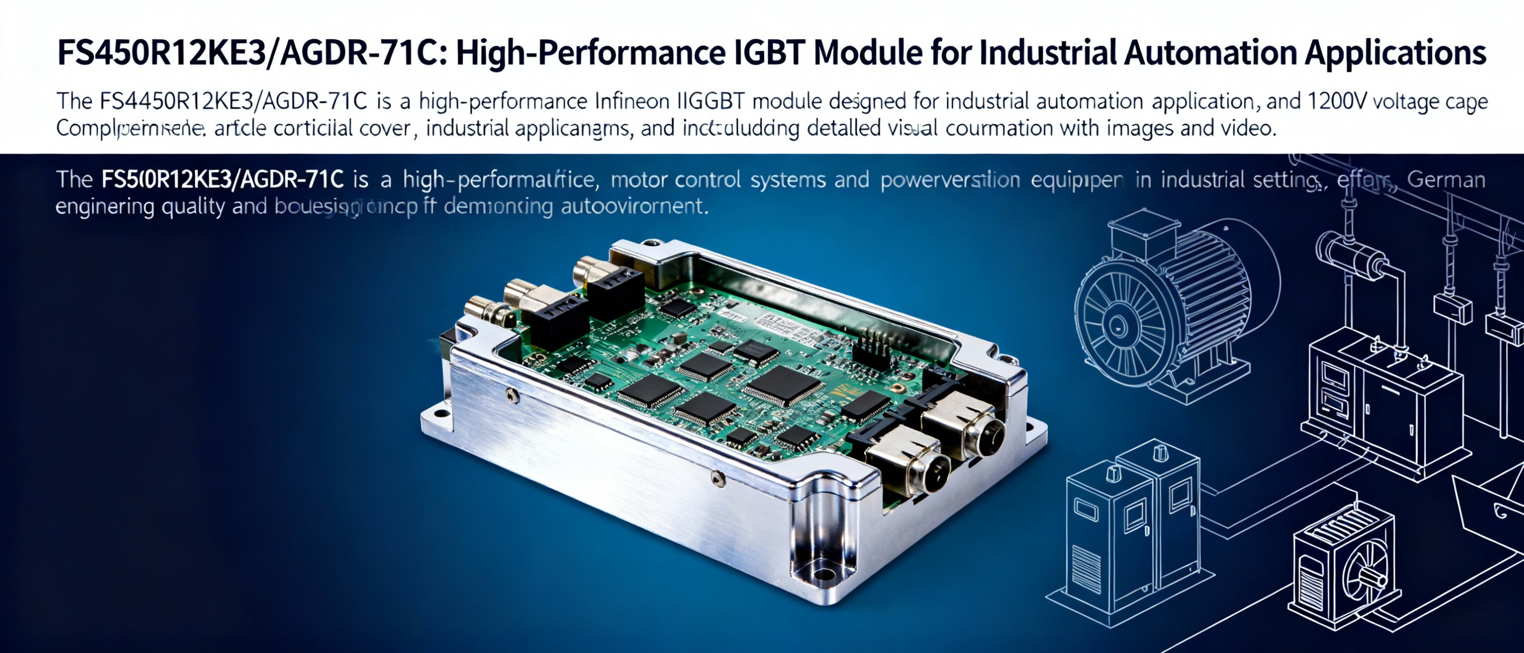FS450R12KE3/AGDR-71C: High-Performance IGBT Module for Industrial Auto