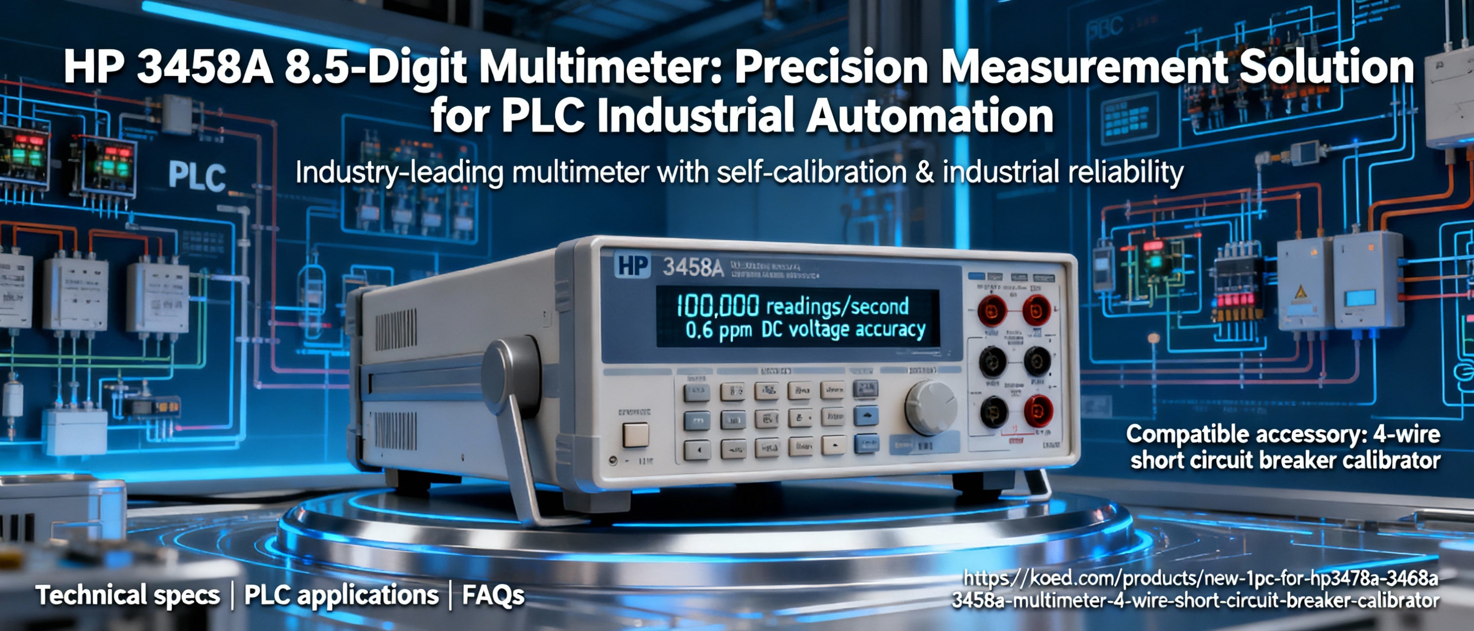HP 3458A 8.5-Digit Multimeter: Precision Measurement Solution for PLC