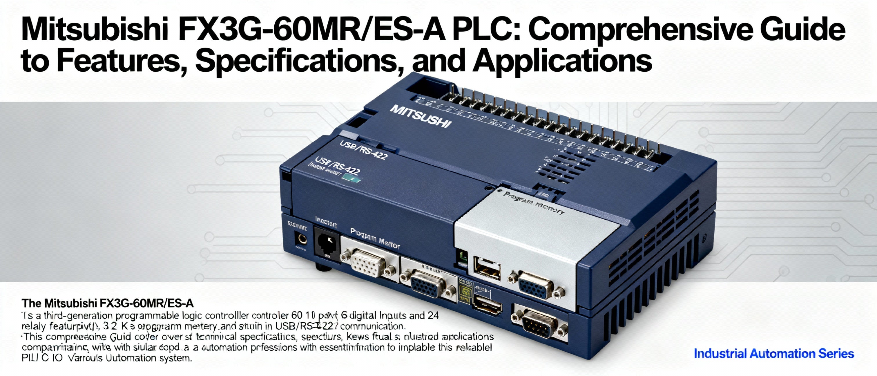 Mitsubishi FX3G-60MR/ES-A PLC: Comprehensive Guide to Features, Specif