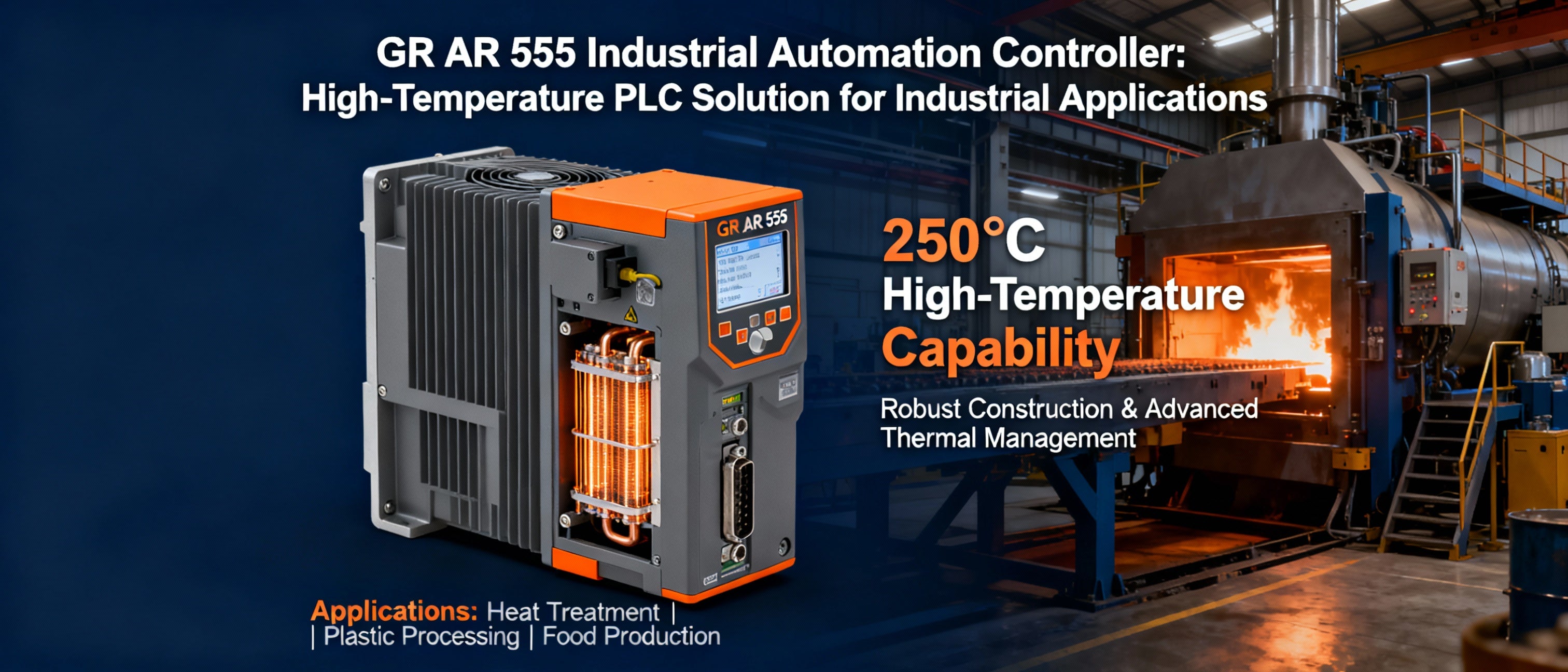 GR AR 555 Industrial Automation Controller: High-Temperature PLC Solut