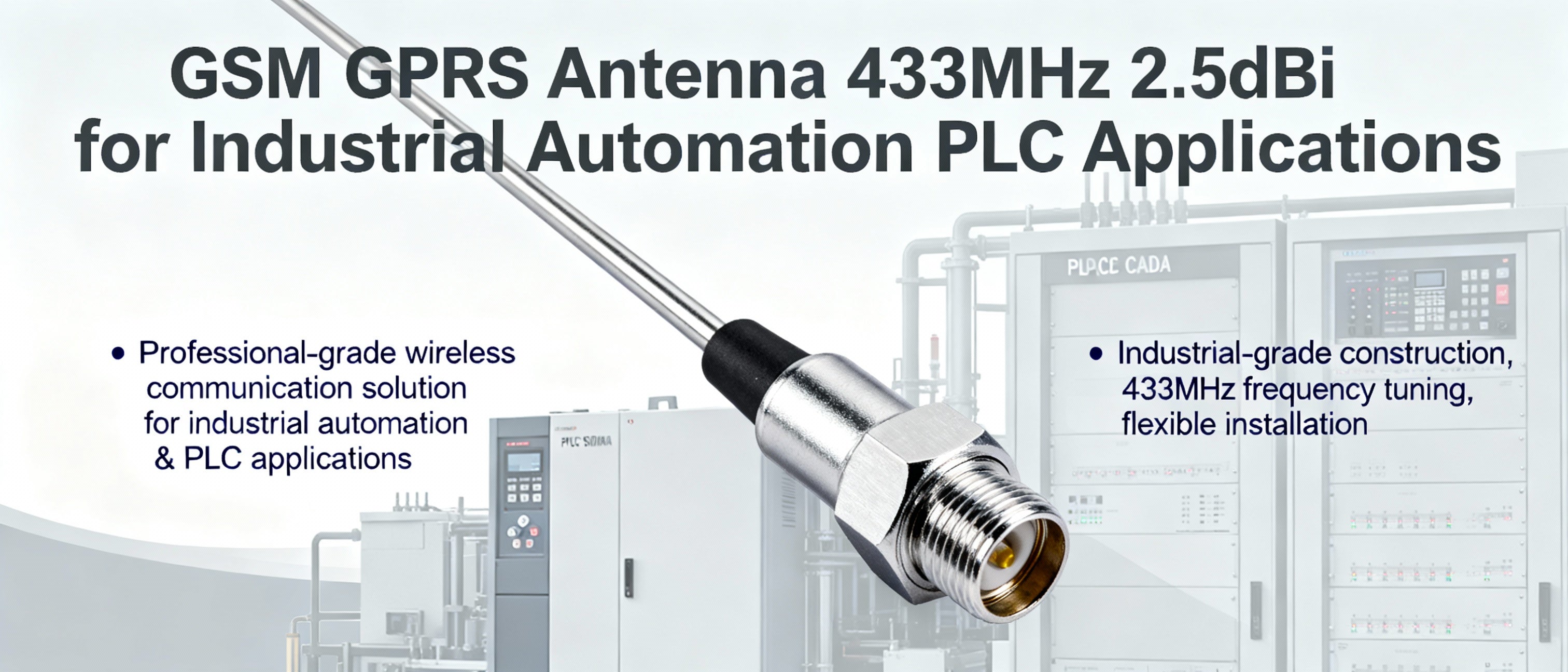 GSM GPRS Antenna 433MHz 2.5dBi for Industrial Automation PLC Applicati