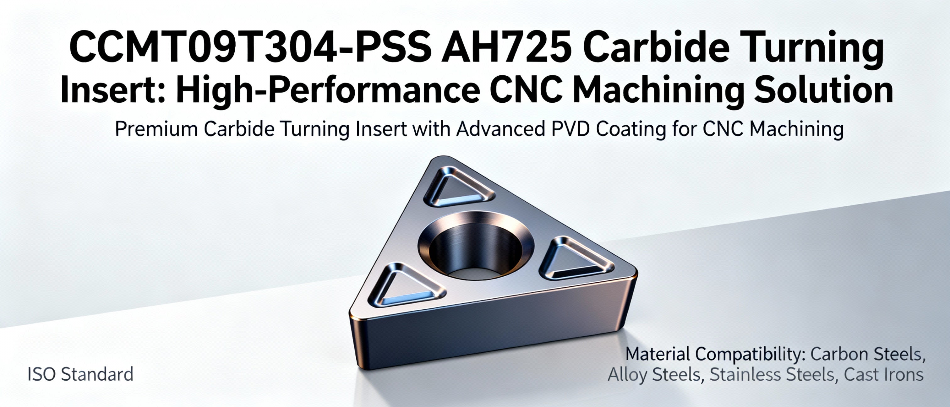 CCMT09T304-PSS AH725 Carbide Turning Insert: High-Performance CNC Mach