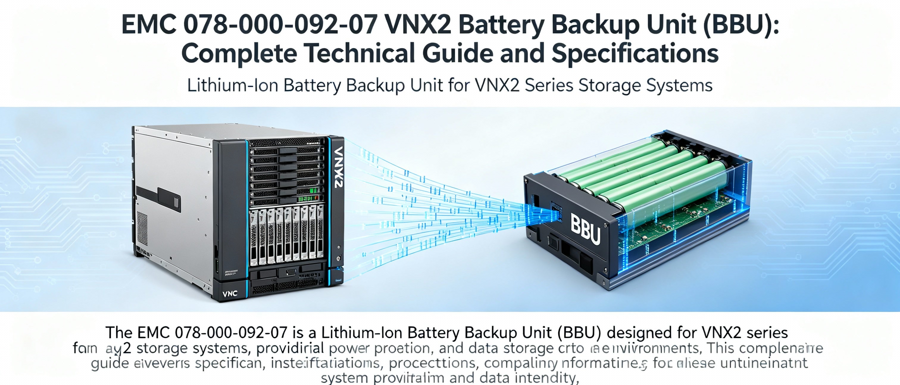EMC 078-000-092-07 VNX2 Battery Backup Unit (BBU): Complete Technical