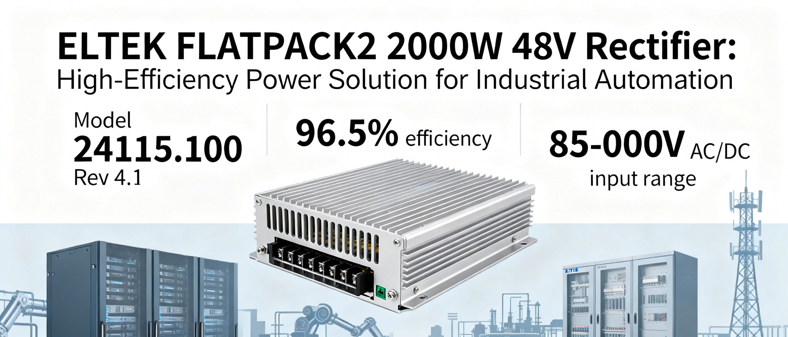 ELTEK FLATPACK2 2000W 48V Rectifier: High-Efficiency Power Solution fo