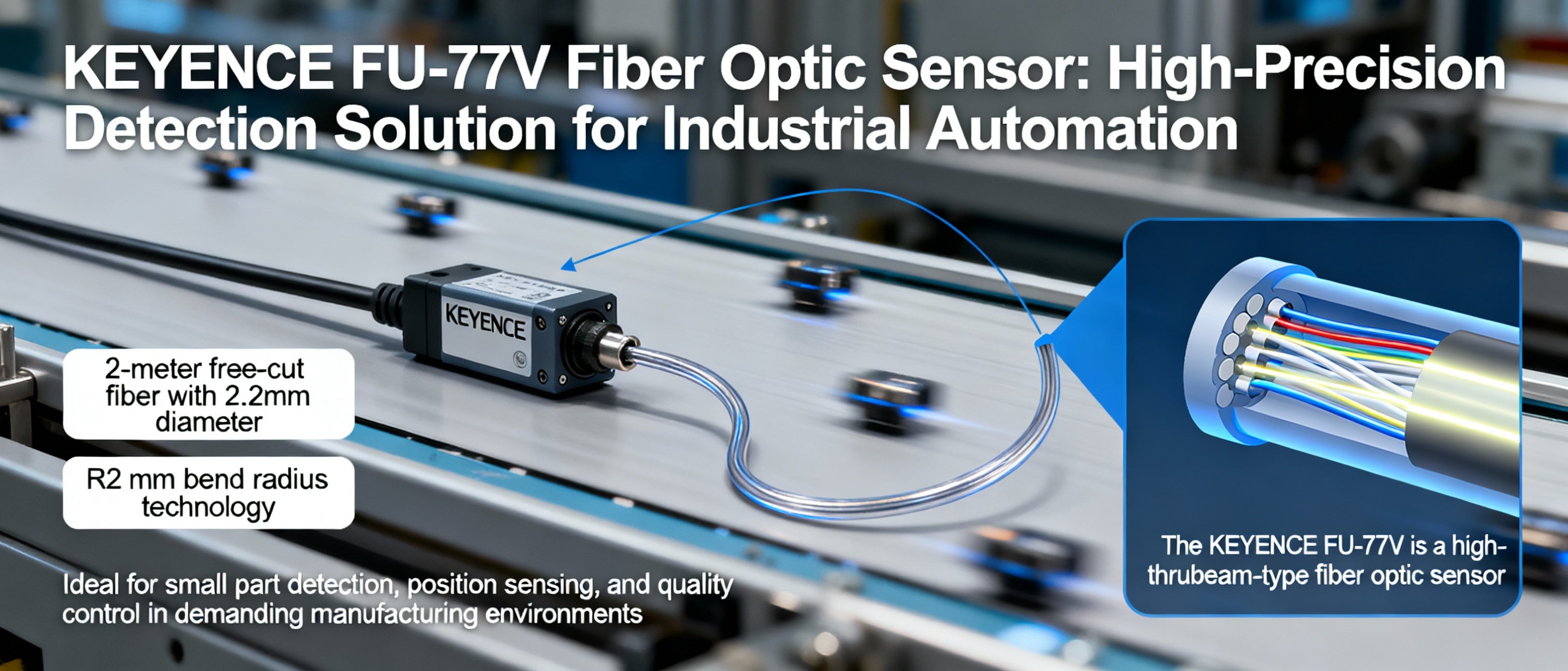 KEYENCE FU-77V Fiber Optic Sensor: High-Precision Detection Solution f