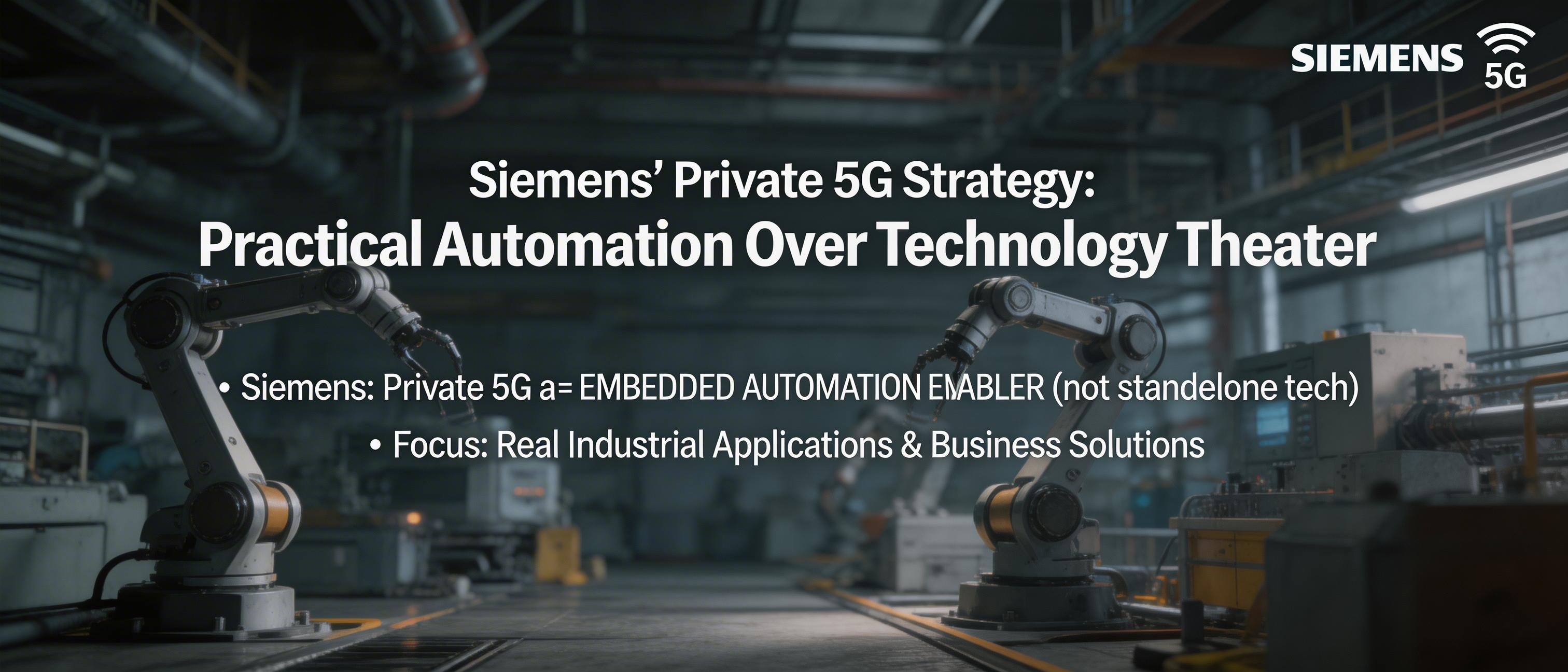 Siemens' Private 5G Strategy: Practical Automation Over Technology The