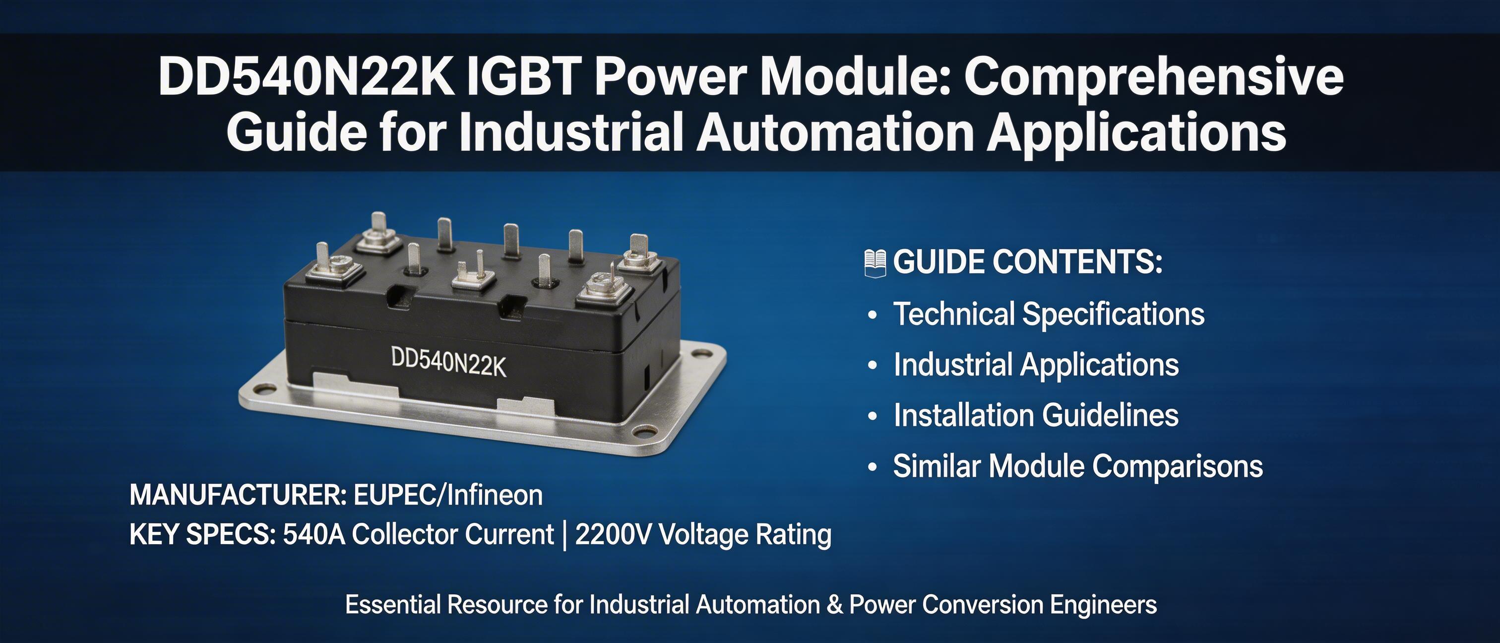 DD540N22K IGBT Power Module: Comprehensive Guide for Industrial Automa
