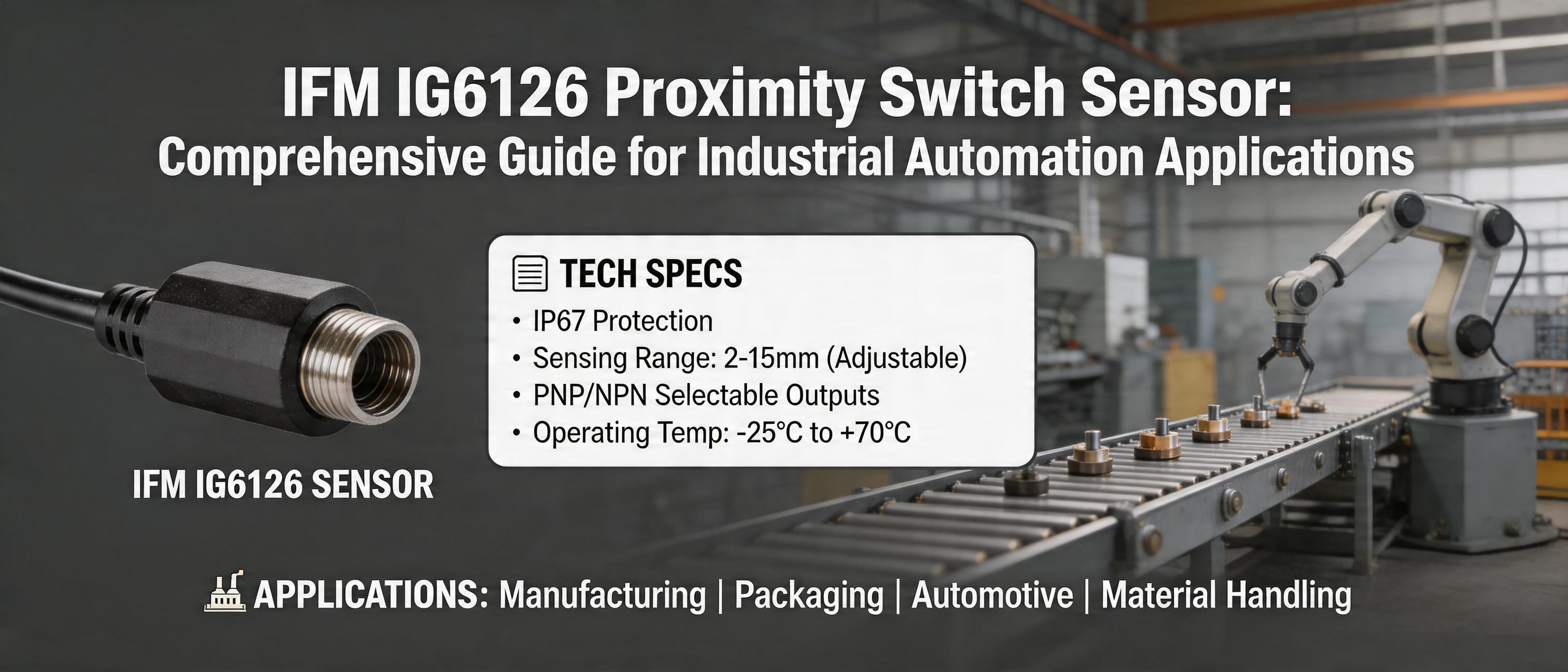 IFM IG6126 Proximity Switch Sensor: Comprehensive Guide for Industrial