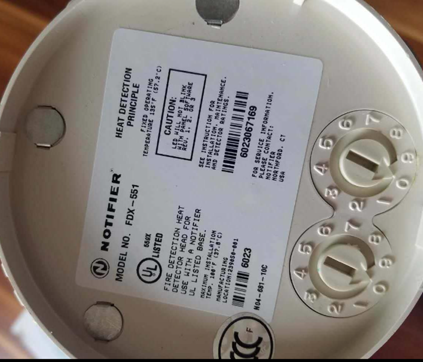 notifier fdx-551 intelligent temperature detector
