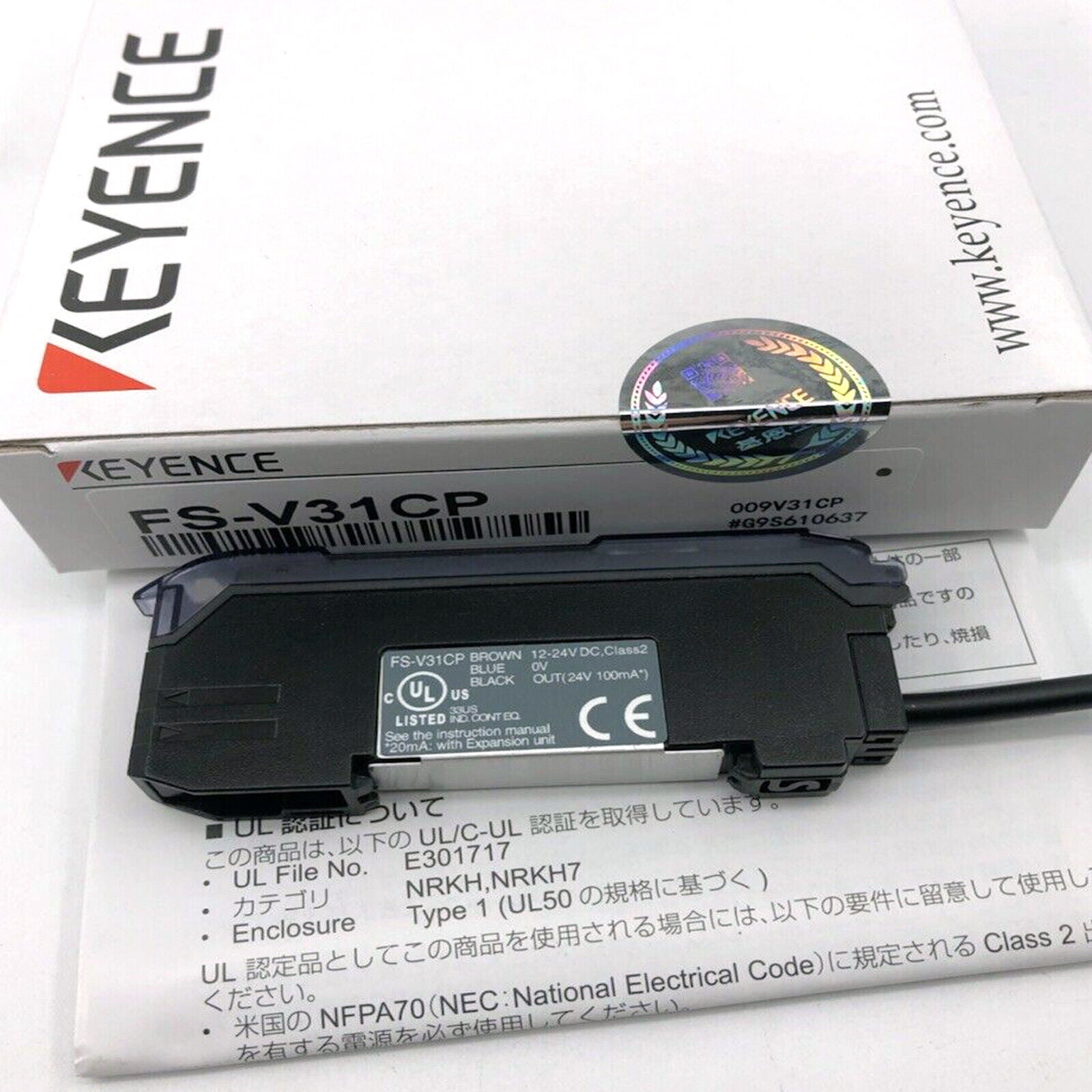 keyence fs-v31cp fiber optic sensor