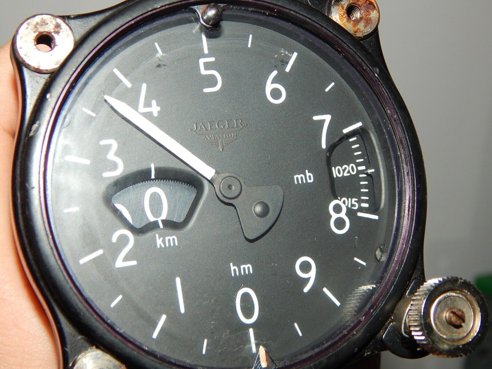 Used Aircraft Altimeter Indicator JAEGER Ation Flight Instrument