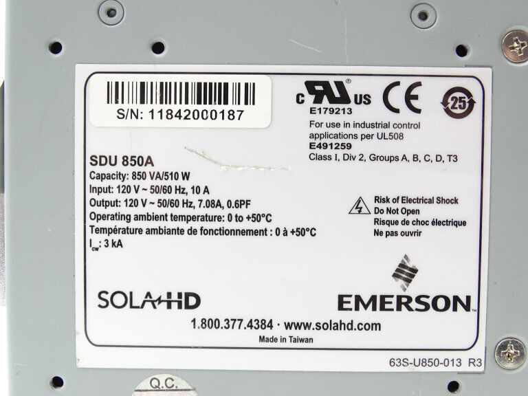 emerson sdu850a power supply