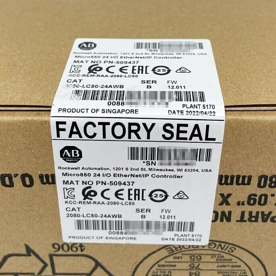 new factory sealed ab 2080-lc50-24awb micro850 24 ethernet/ip controller