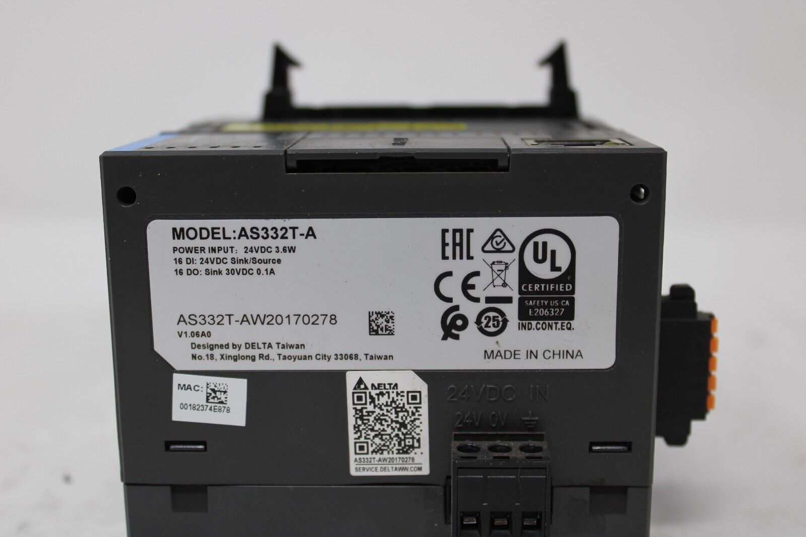 used delta as332t-a plc module
