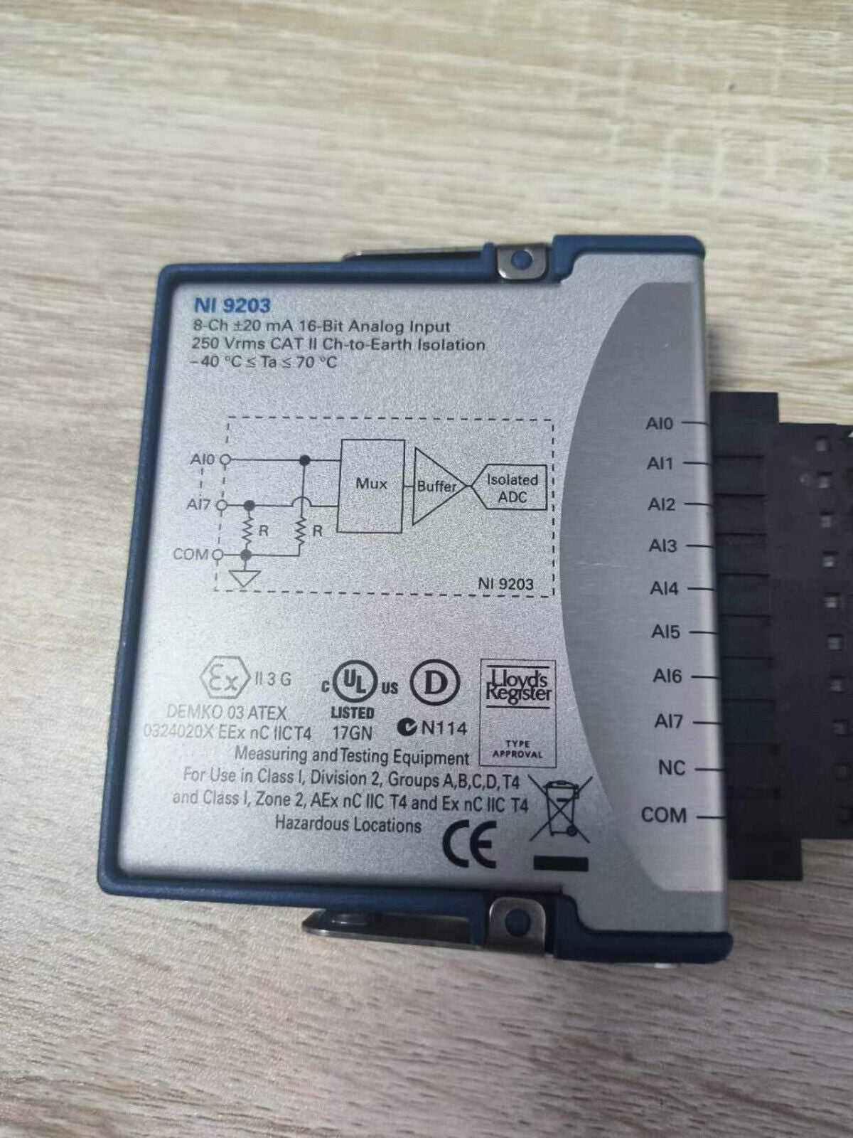 national instruments ni 9203 cdaq analog current input module