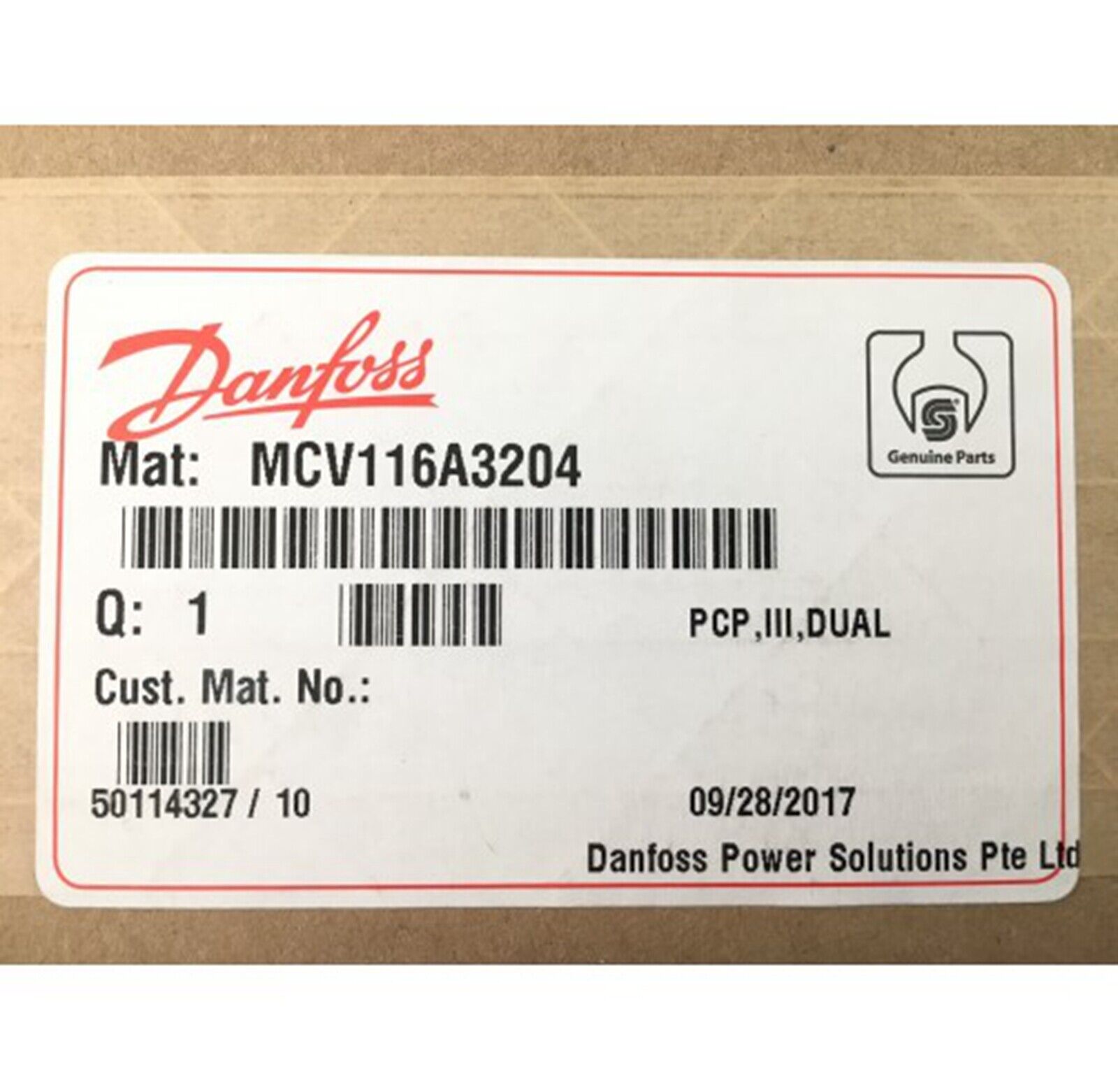 new danfoss mcv116a3204 control valve