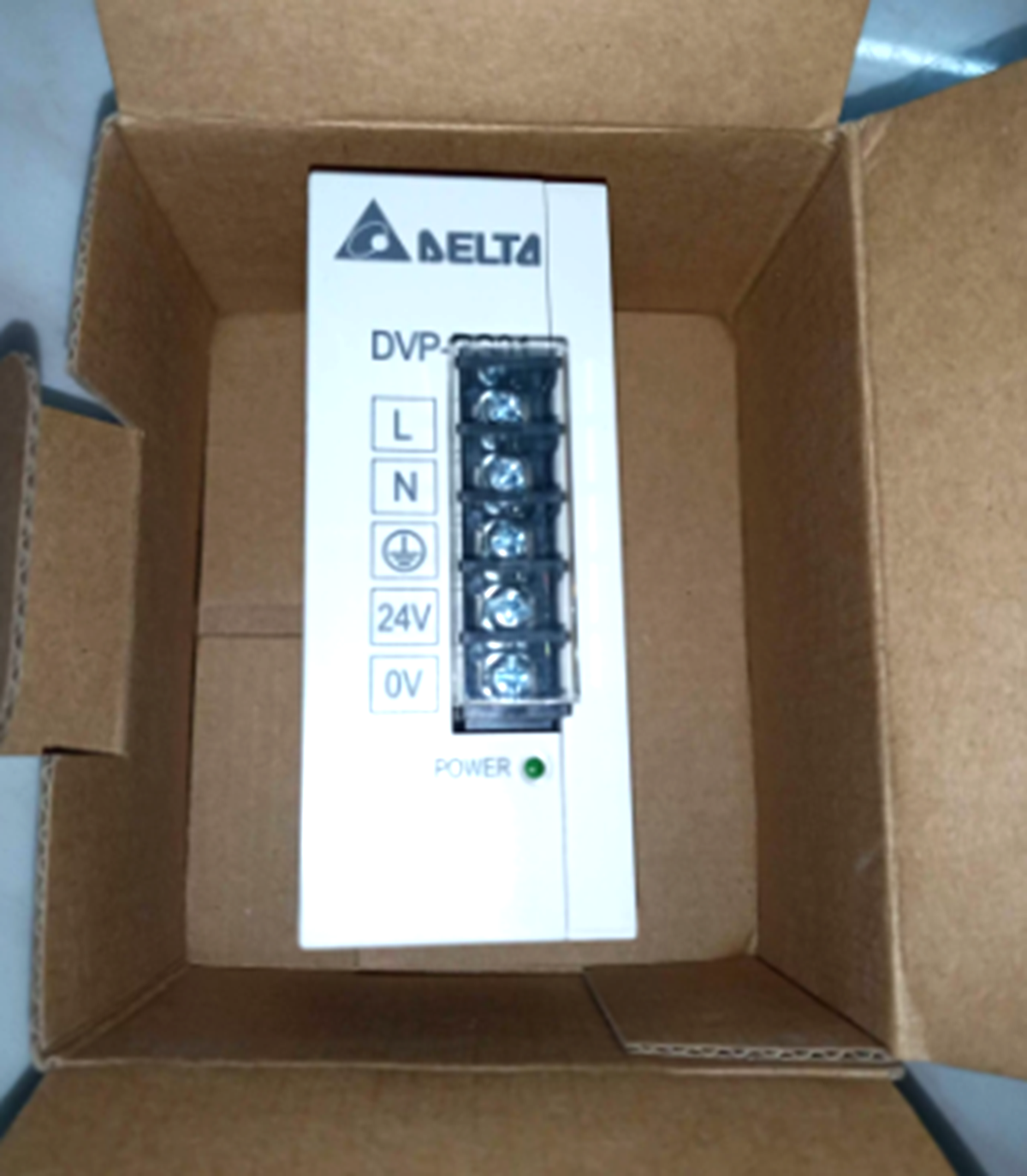 Delta DVPPS01: 220V to 24V Power Supply Module for PLCs