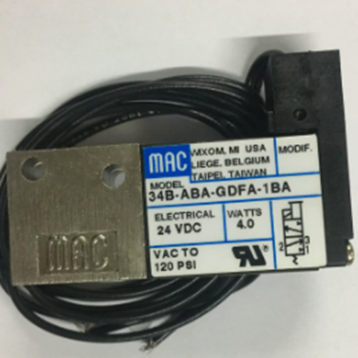 new mac 34b-aba-gdfa-1ba solenoid valve 24vdc
