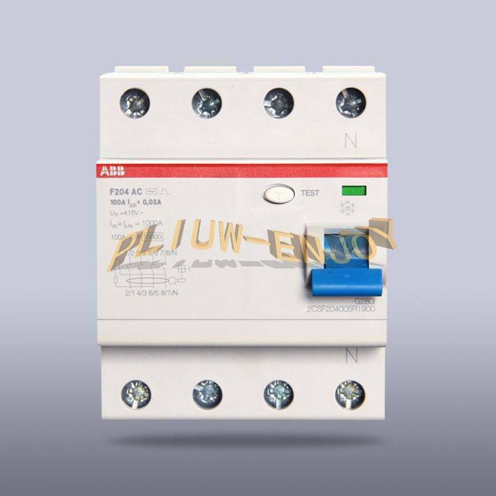new abb f204 ac-100/0.03 residual current operated circuit breaker