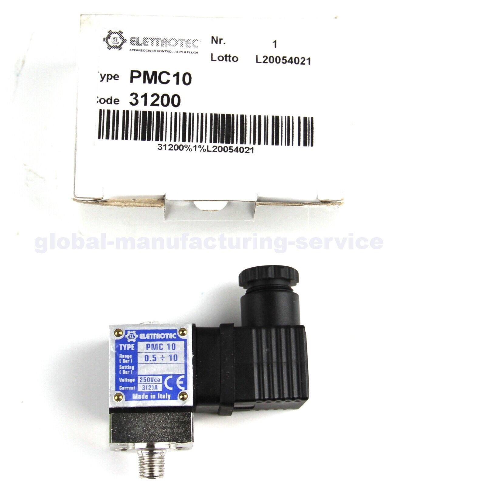 ELETTROTEC PMC10 Pressure Switch 250V AC